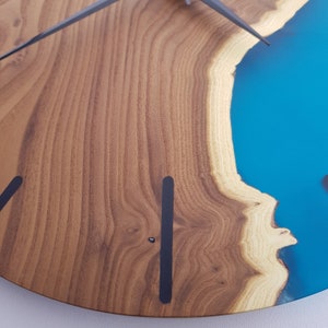 Silverberry Burl and Epoxy Wall Clock, Custom Made Large Wall Clock ...