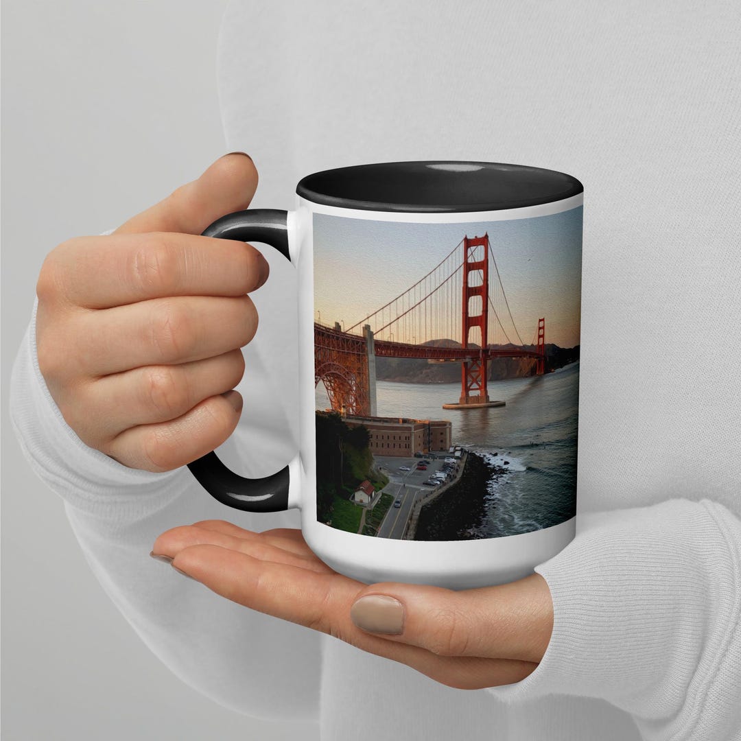 Golden Gate Bridge Mug With Color Inside - Etsy