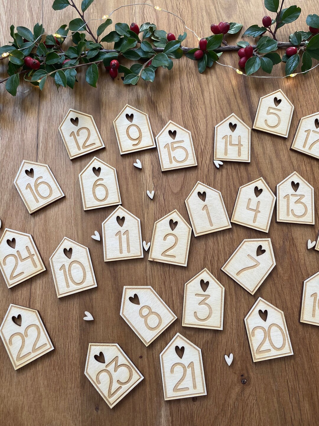 Advent Calendar Numbers I Advent Calendar I Number Pendants I - Etsy