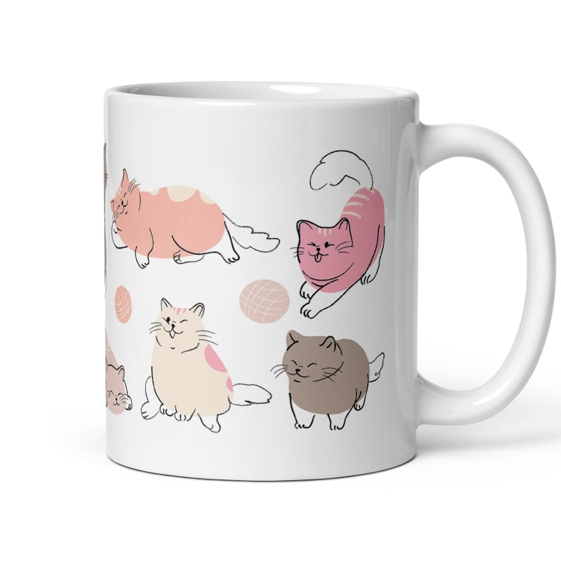 Cute Cat Mug - Etsy