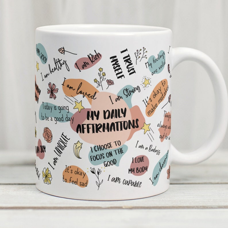 My Daily Affirmations Mug Daily Affirmation Mug Self Love - Etsy UK