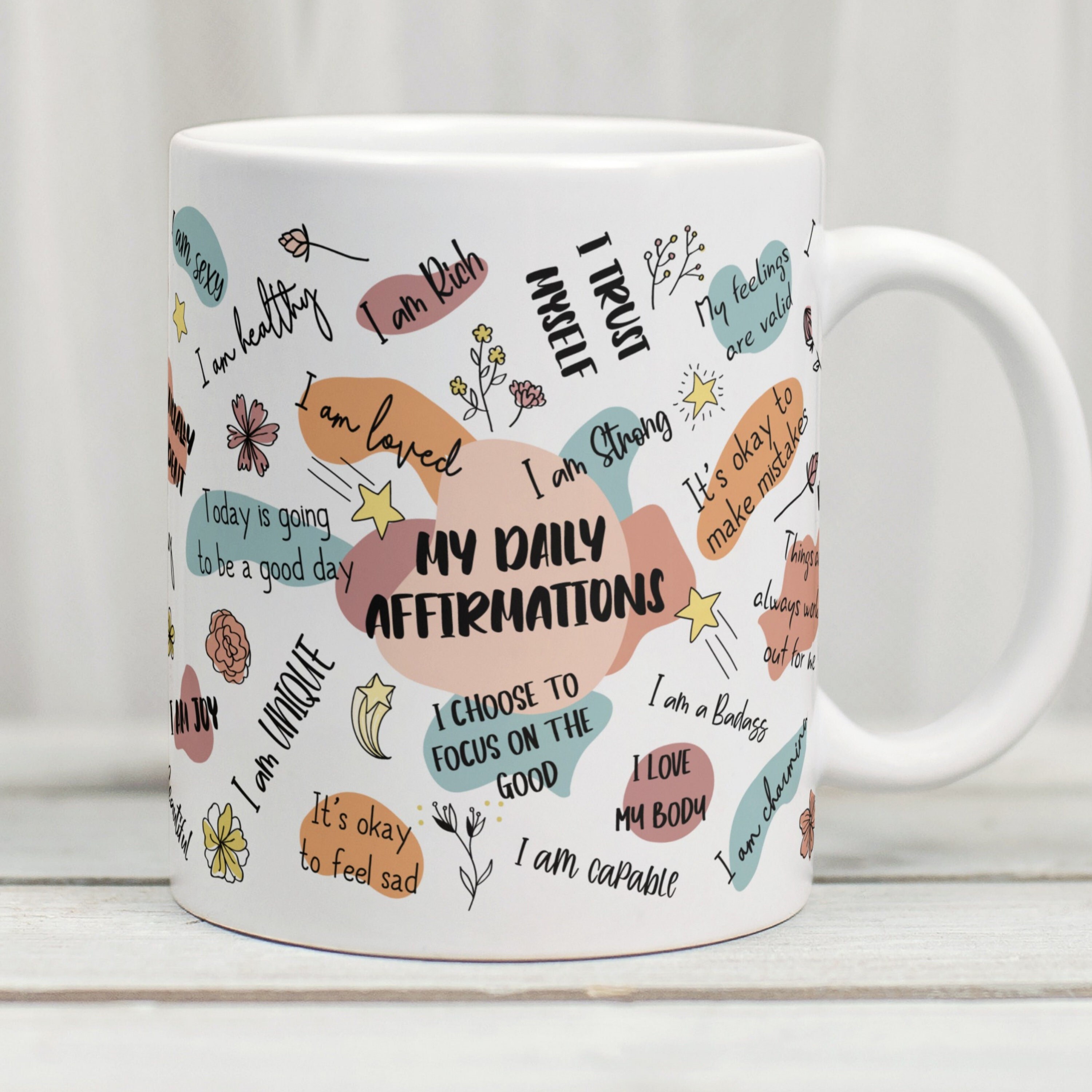 My Daily Affirmations Mug Daily Affirmation Mug Self Love - Etsy UK
