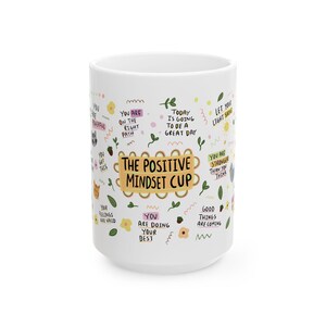 Positive Mindset Mug, Mug Positive, Mental Health Awareness, Daily ...
