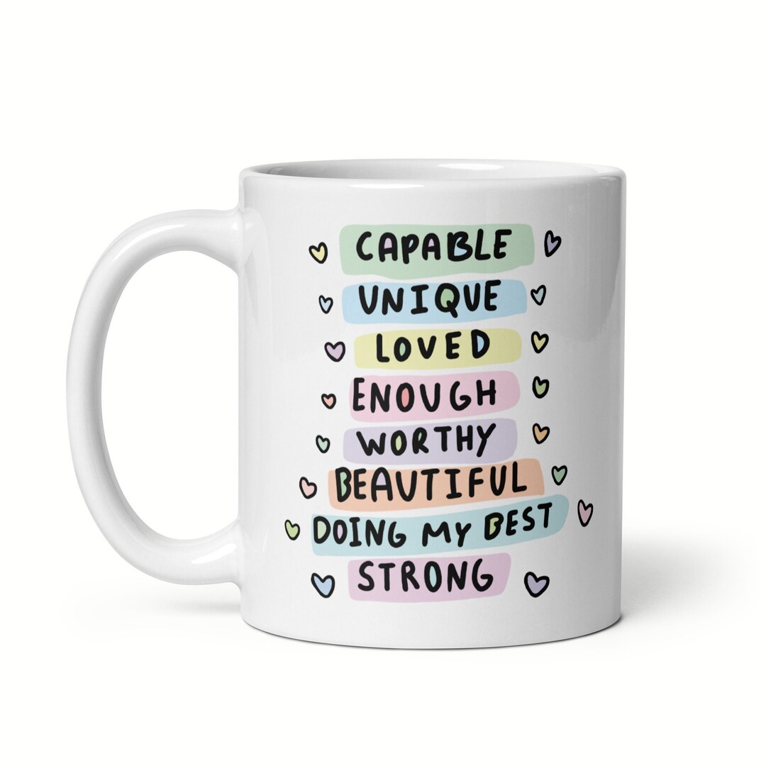 I Am Affirmations Mug, I Am Loved Mug, Affirmations Mug, Positive ...