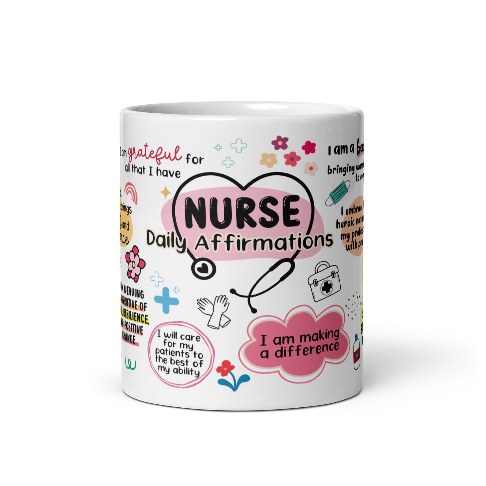 Nurse Daily Affirmations Mug: Ceramic Coffee Cup, NHS Gift - Etsy