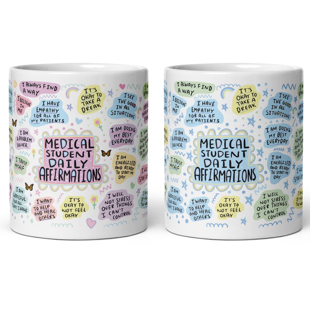 Medical Student Daily Affirmations Mug, Medical Student Mugs, Medical ...