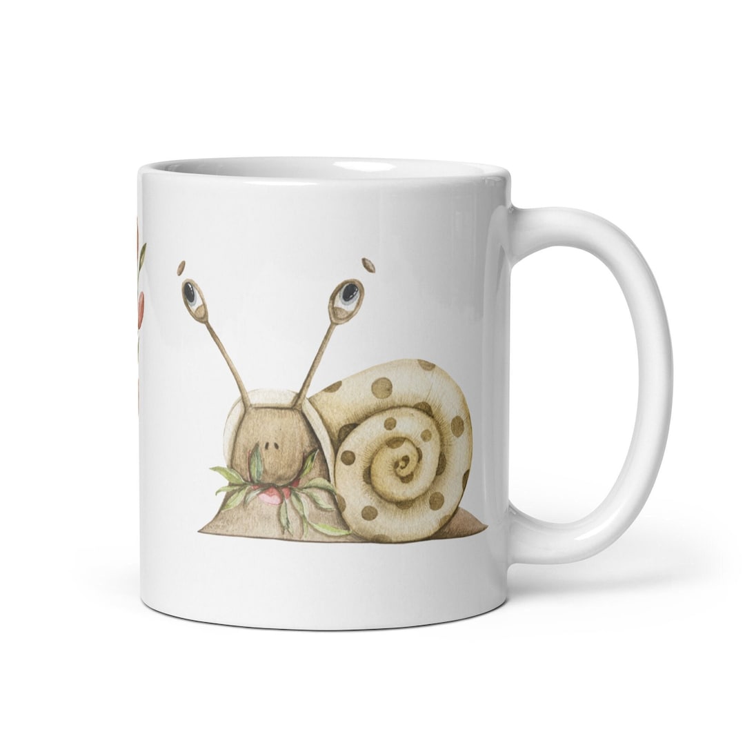 Snail Mug, Snail Coffee Mug, Snail Cup, Snail Lover Gift, Snail Design ...