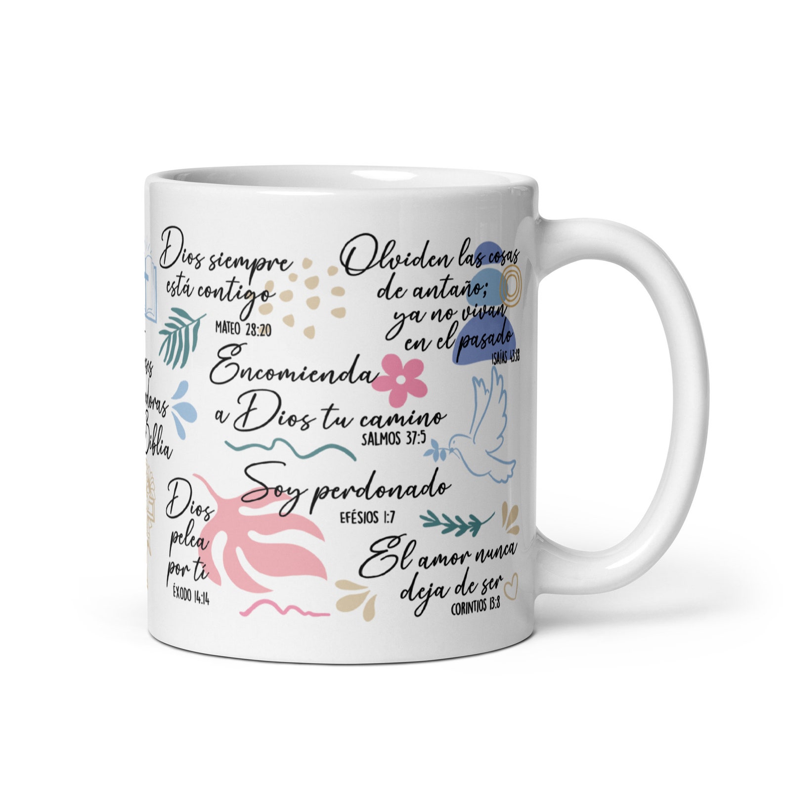 Frases Religiosas Mug, Spanish Mugs, Cristiana Mug, Biblia Mug, Spanish ...