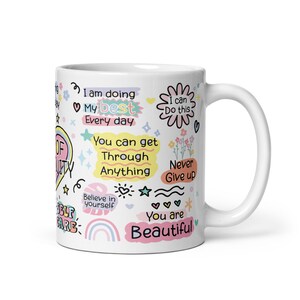Cup of Positivity, Positivity Mug, Positive Vibes Mug, Affirmations Mug ...