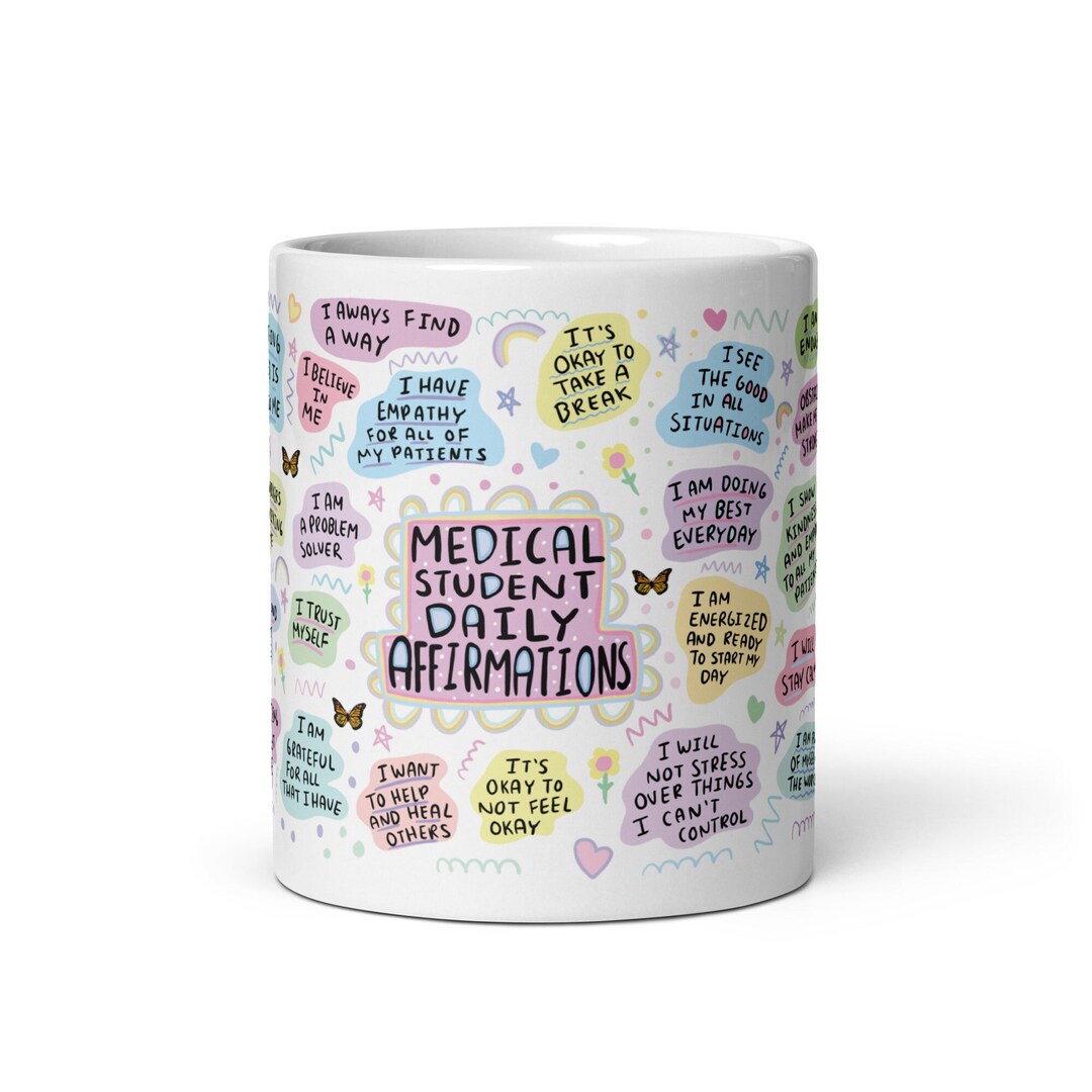 Medical Student Daily Affirmations Mug, Medical Student Mugs, Medical ...