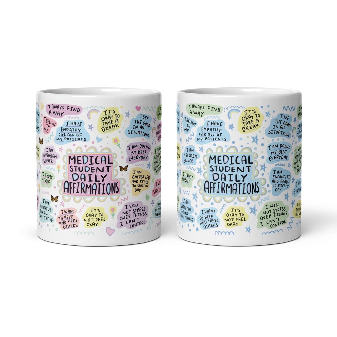 Medical Student Daily Affirmations Mug, Medical Student Mugs, Medical ...