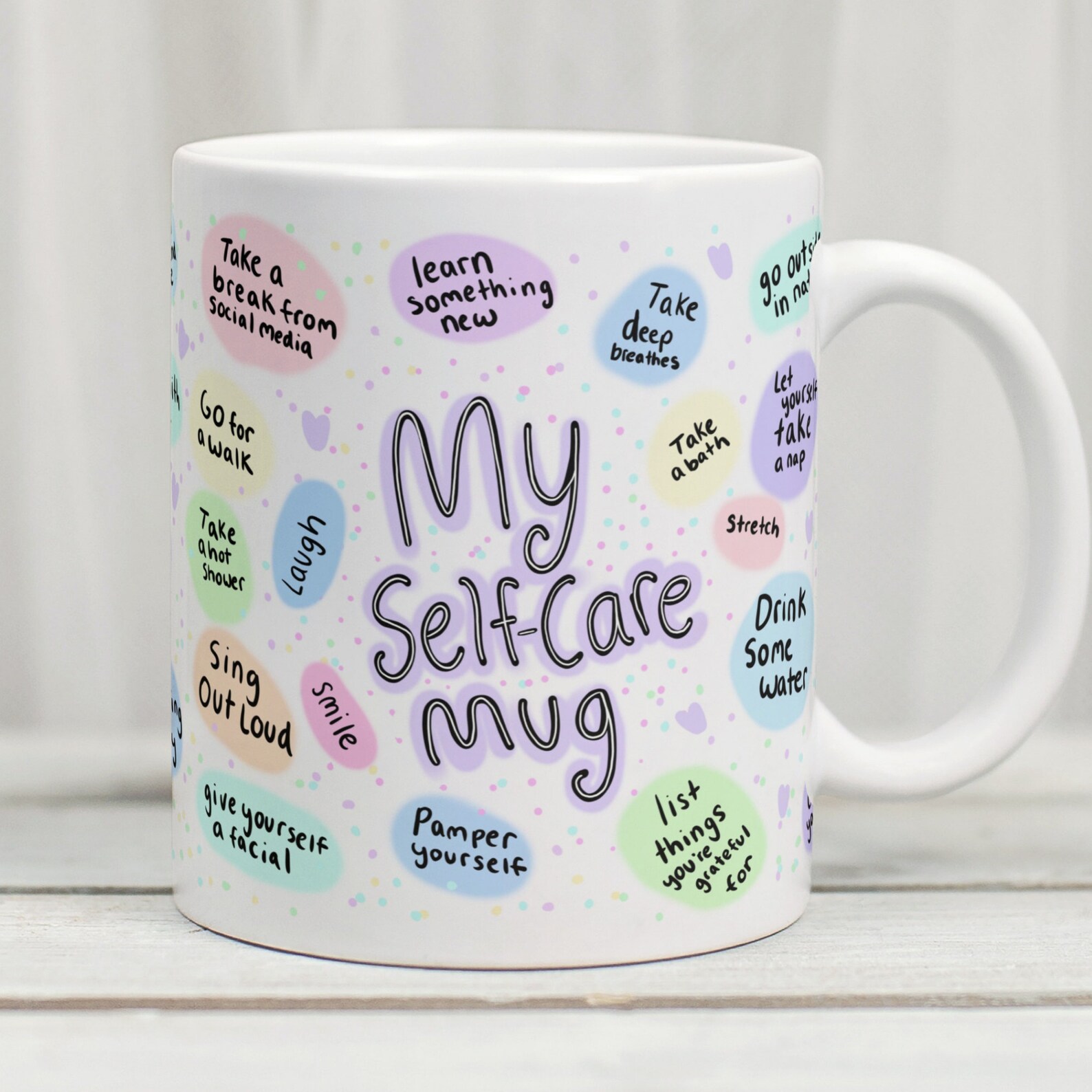 My Self Care Mug Self Care Cup Positive Affirmations Mug - Etsy
