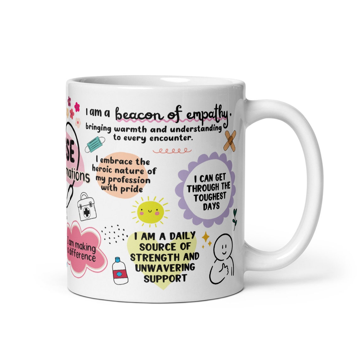 Nurse Daily Affirmations Mug: Ceramic Coffee Cup, NHS Gift - Etsy