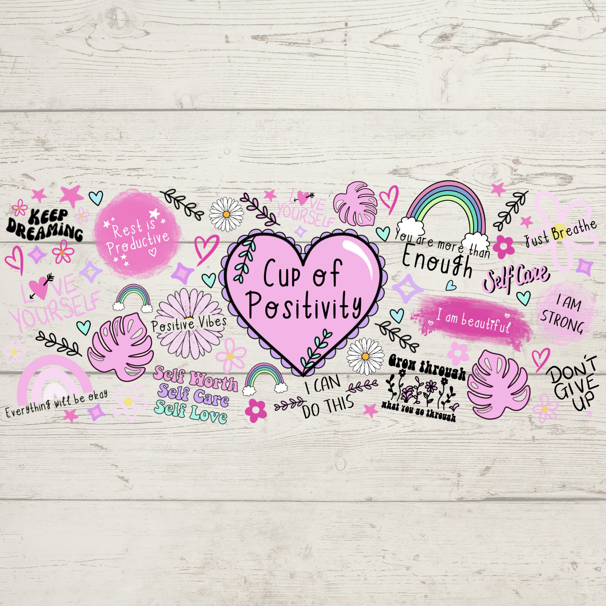 Cup of Positivity Pink Positivity Mug Positive Vibes Mug - Etsy UK