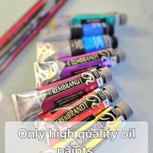 Pink Flowers Painting 3x3 Inch (7x7 Cm) Mini Original Oil Painting on ...