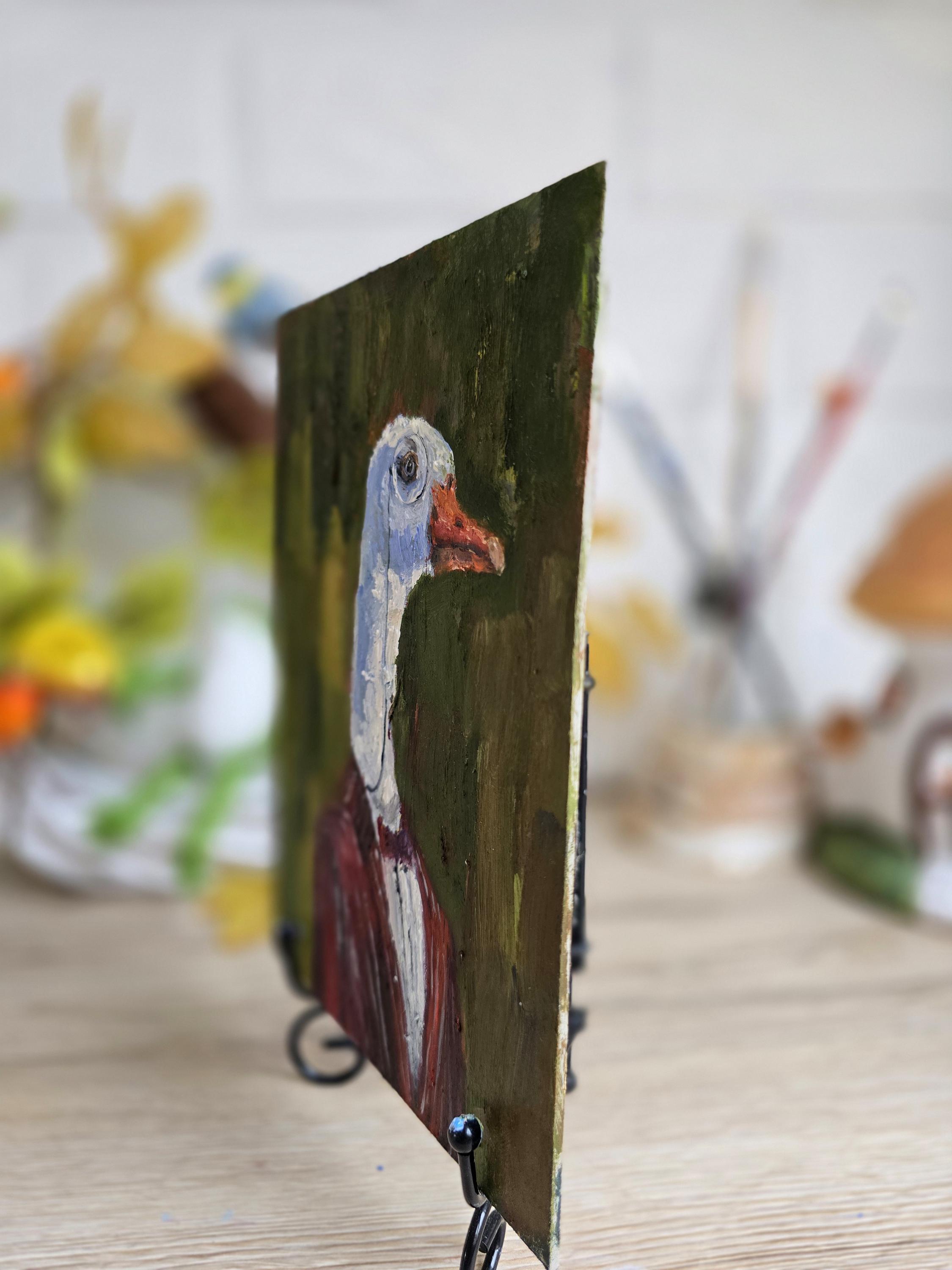 Goose Portrait in Vintage Attire Original Oil Painting 6x8 Inch (15x20 ...
