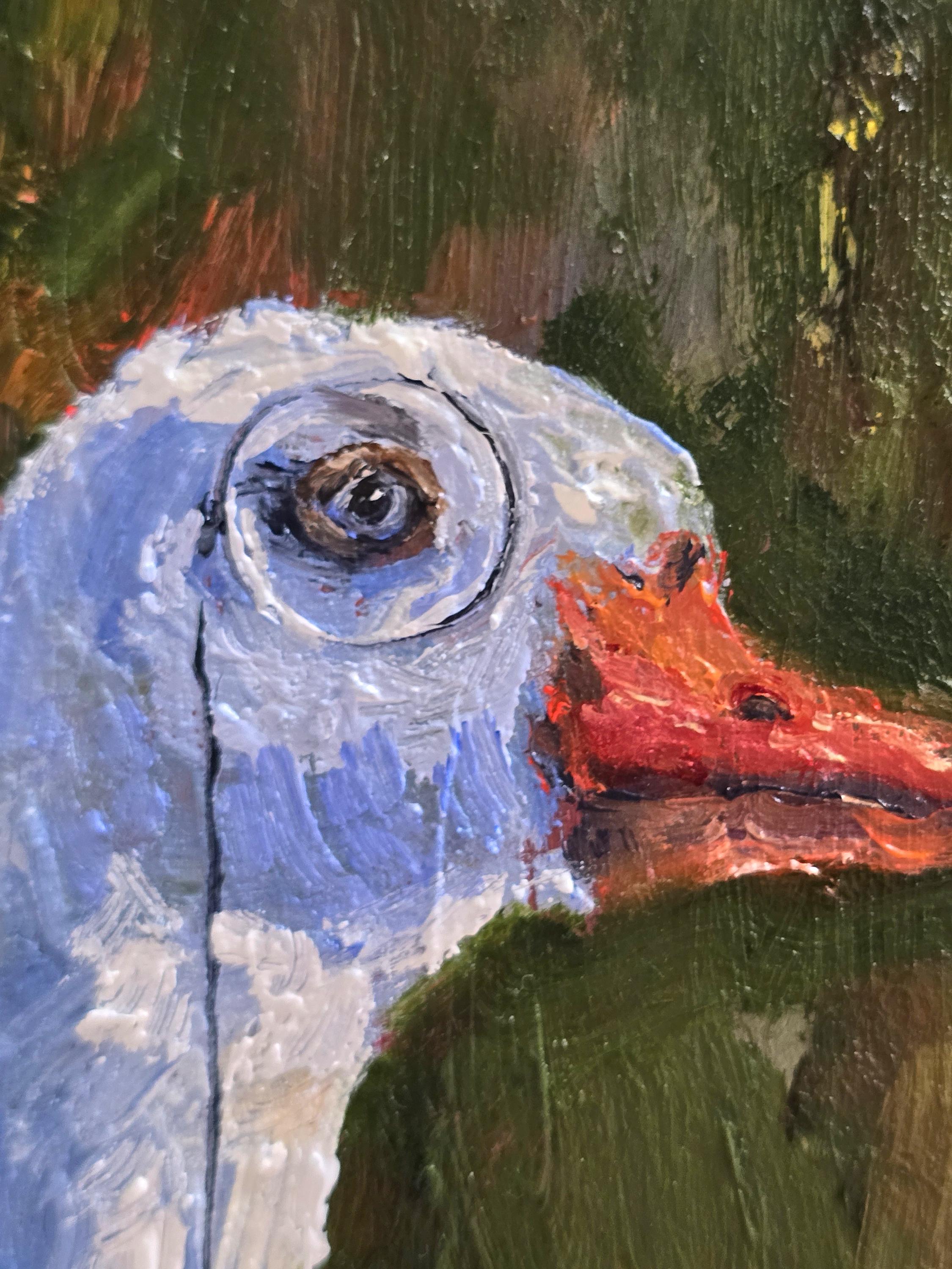 Goose Portrait in Vintage Attire Original Oil Painting 6x8 Inch (15x20 ...