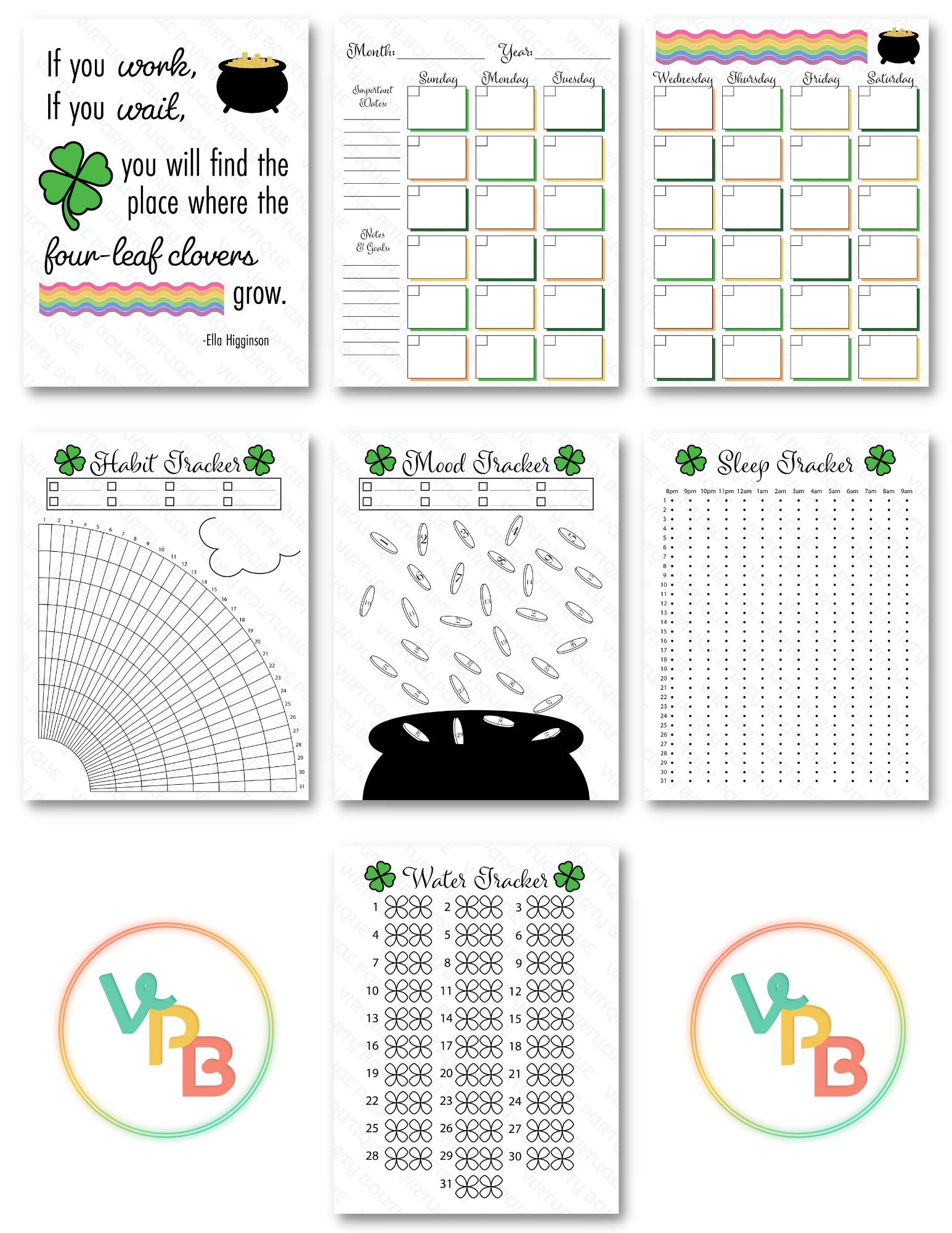 Printable Bujo Bullet Journal Spread 1 Full Year - COLOR - Etsy