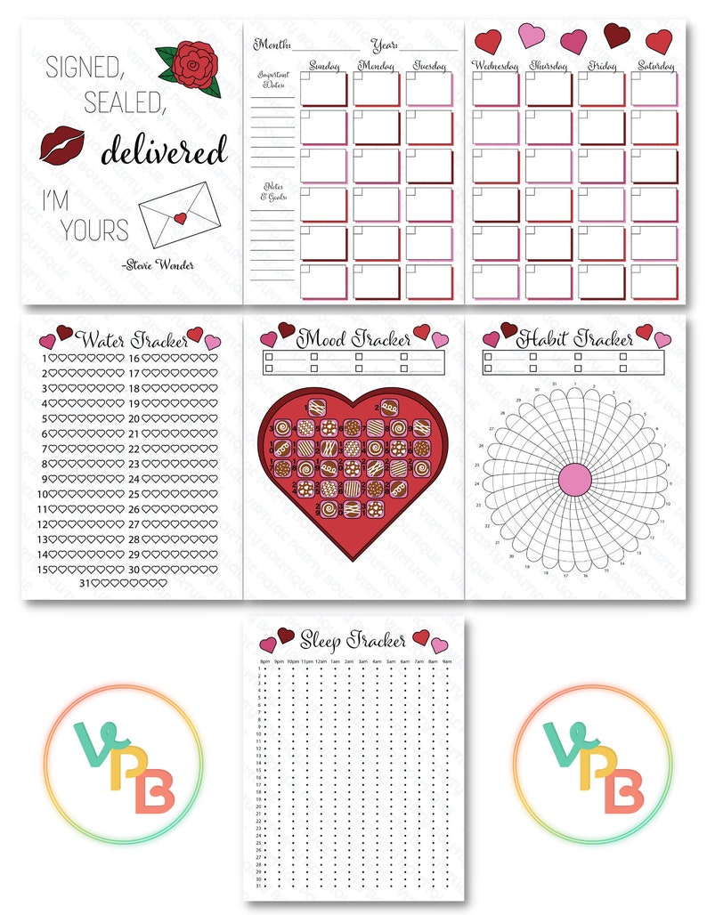 Printable Bujo Bullet Journal Spread 1 Full Year COLOR - Etsy