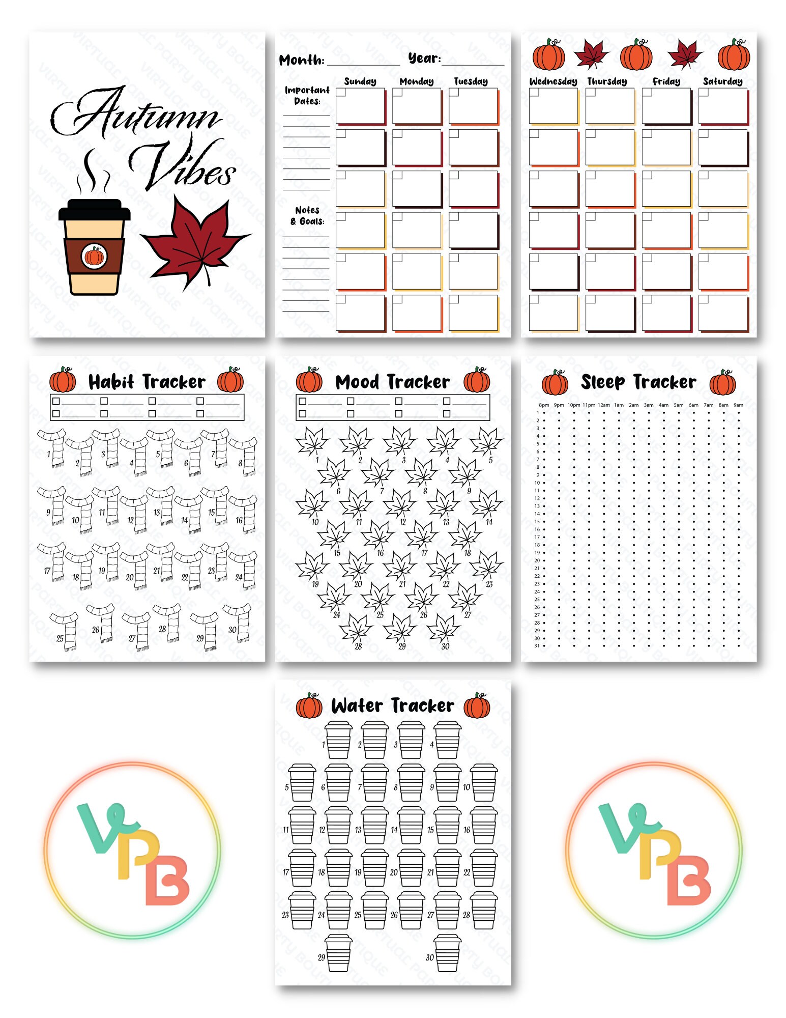 Printable Bujo Bullet Journal Spread 1 Full Year - COLOR - Etsy