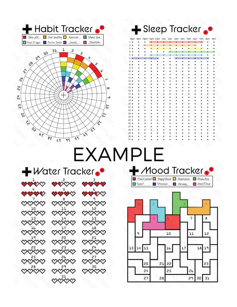 Printable Video Games Bujo Bullet Journal Spread 31 Days Any Month ...