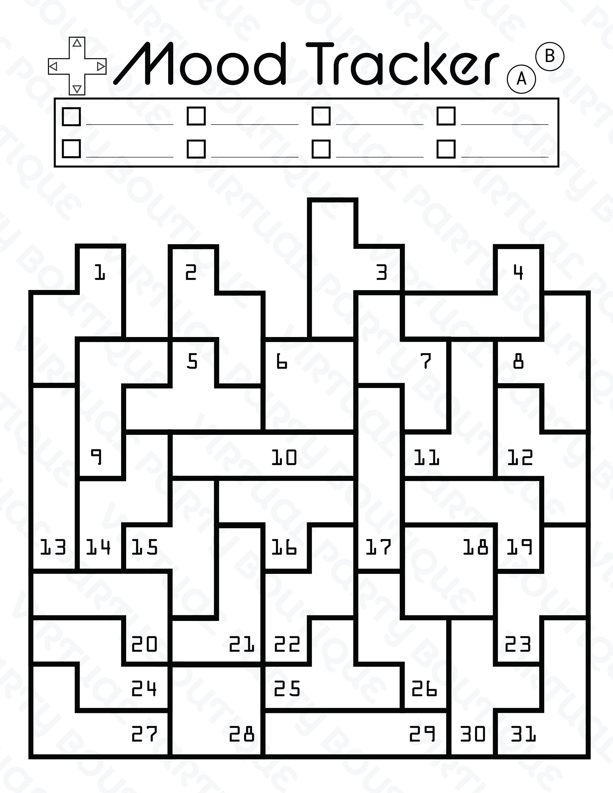 Printable Video Game Bujo Bullet Journal Spread 31 Days Any - Etsy