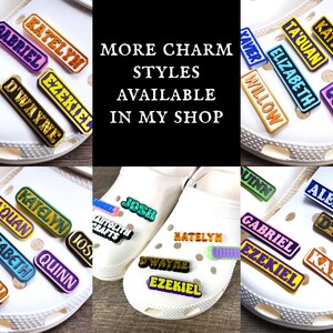 Custom Name Charm for Clogs Shoes - Personalized Text and Numbers Pin ...