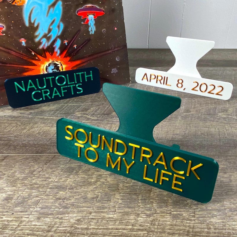 Custom Text Record Stand - Etsy