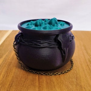 Witch's Cauldron Bowl With Bubbling Potion Lid and Chain - Spooky ...