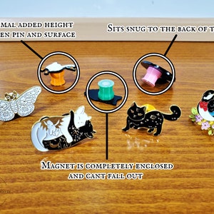 Magnetic Pin Backs With Slip-resistant Backing - Display Enamel Pins ...