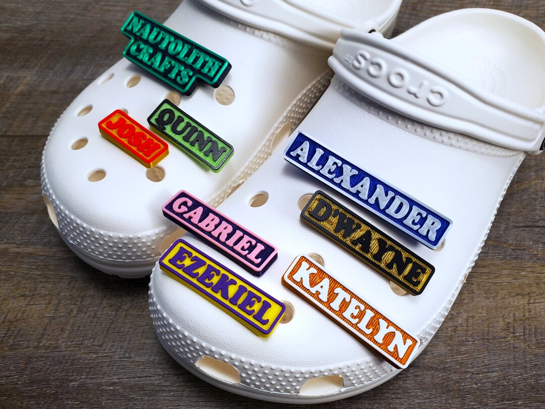 Custom Name Croc Charm Personalized Text and Numbers Pin for Crocs Bulk ...