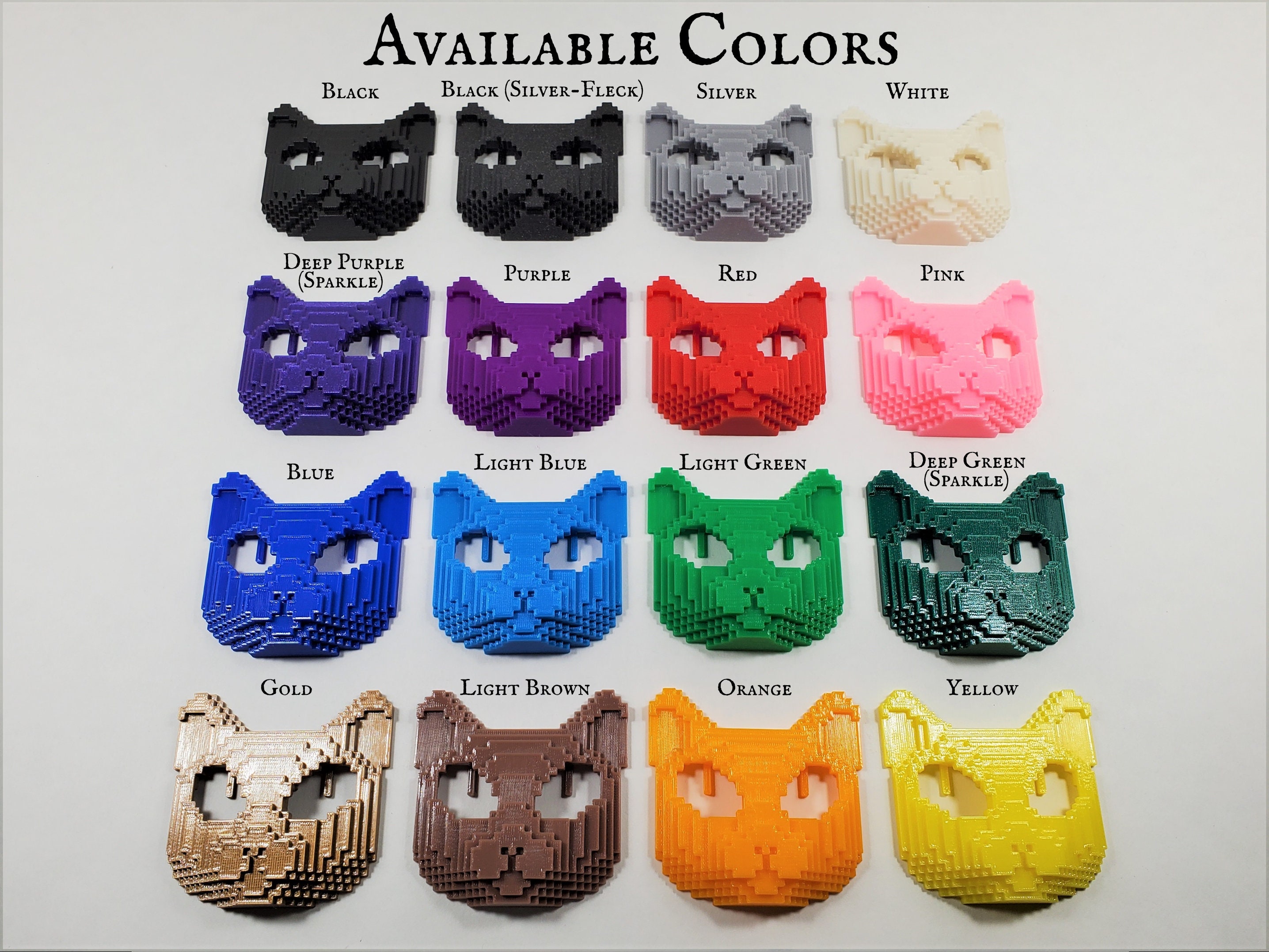 Pixel Cat With Following Eyes Magnet Creepy Cute Voxel - Etsy