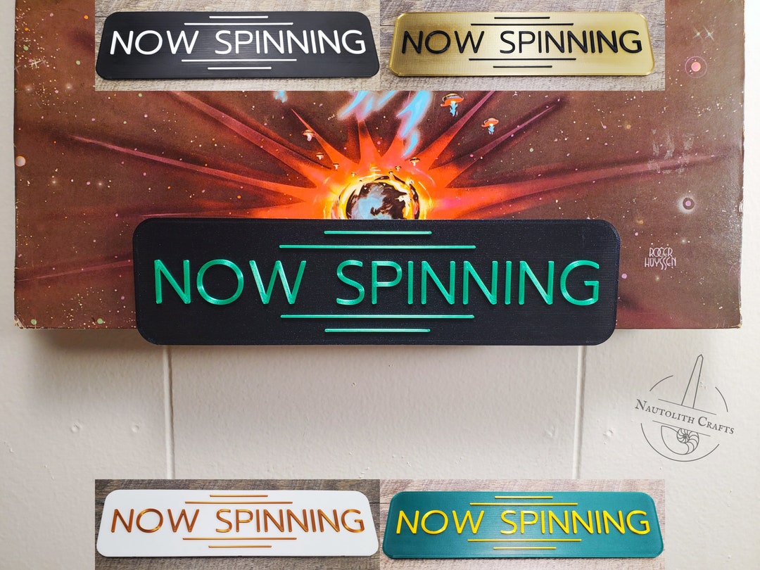 Now Spinning Wall Mount Display for Vinyl Records - Retro Holder for ...