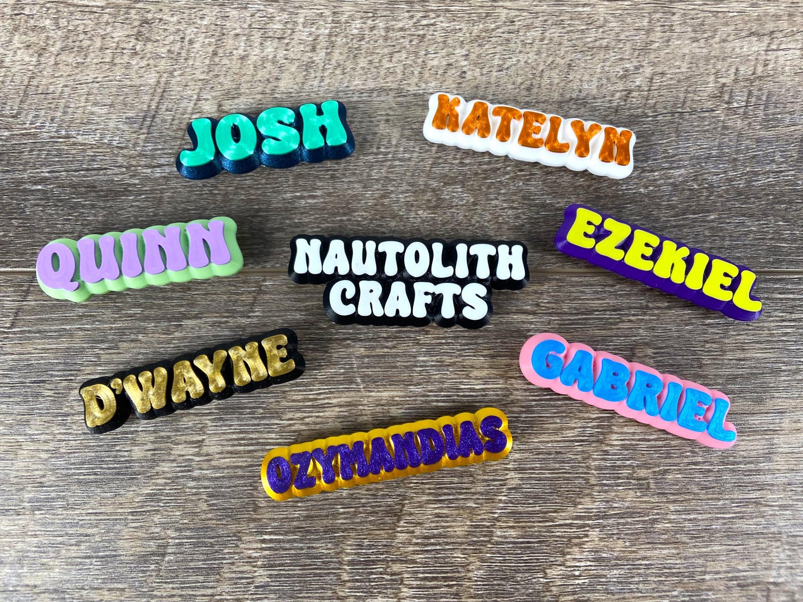 Custom Name Charm for Clogs Shoes - Personalized Text and Numbers Pin ...