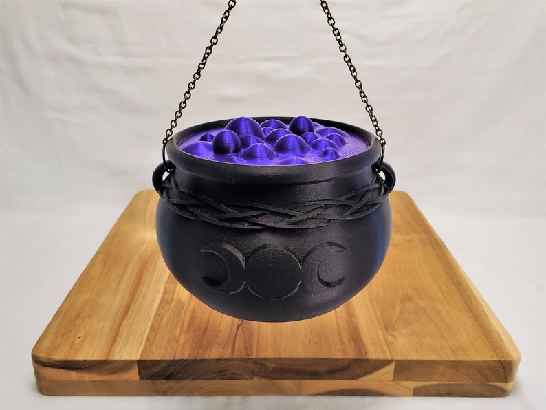 Witch's Cauldron Bowl With Bubbling Potion Lid and Chain - Spooky ...