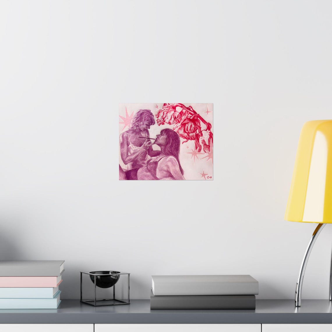We Existed Once - Queer WLW Floral Poster - Emotional Monochrome ...
