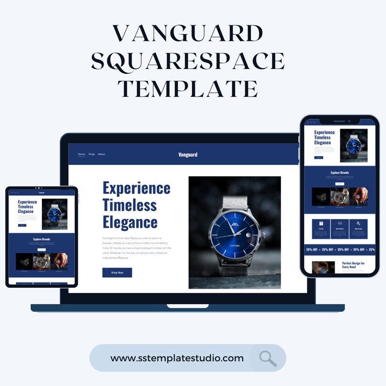 Squarespace Template for E-commerce, Online Store, Online Shop - Etsy