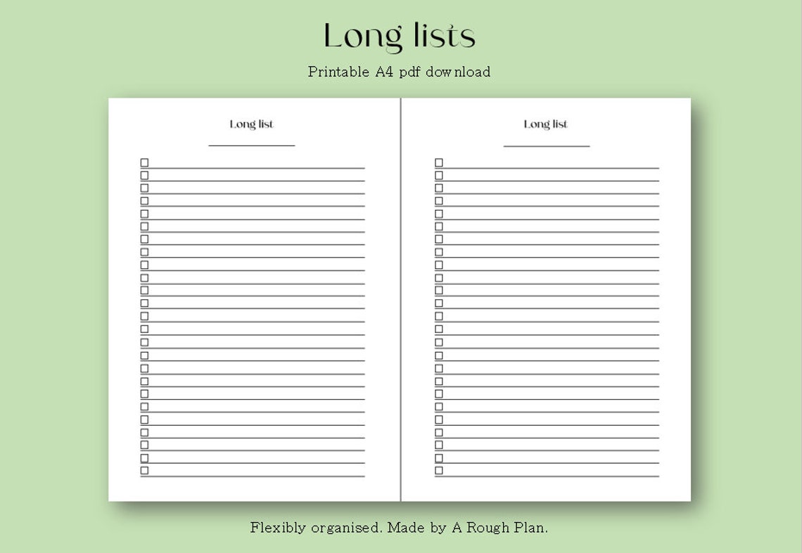 To Do List Printable, Task List, A4 to Do List, Task Blocking, Flexible ...