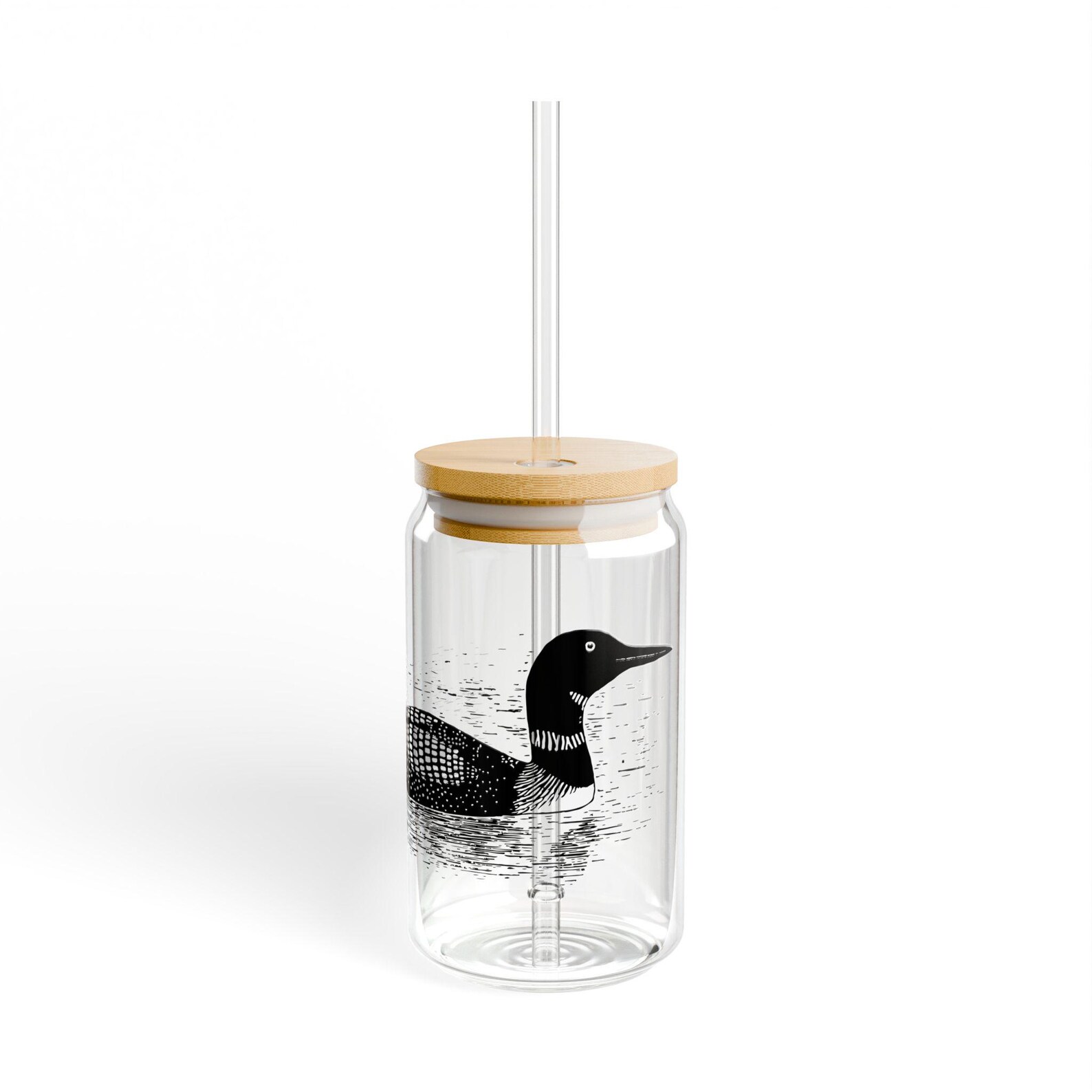 Common Loon Beer Can Glass-shaped Glass for Bird Lovers, Forestcore ...