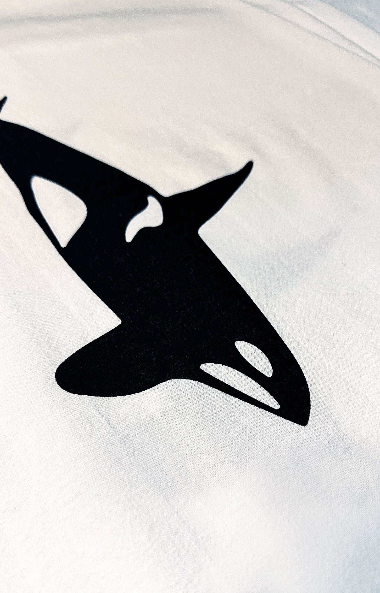 Killer Whale Block Print Kitchen Towel Screenprinted by Hand With Eco ...