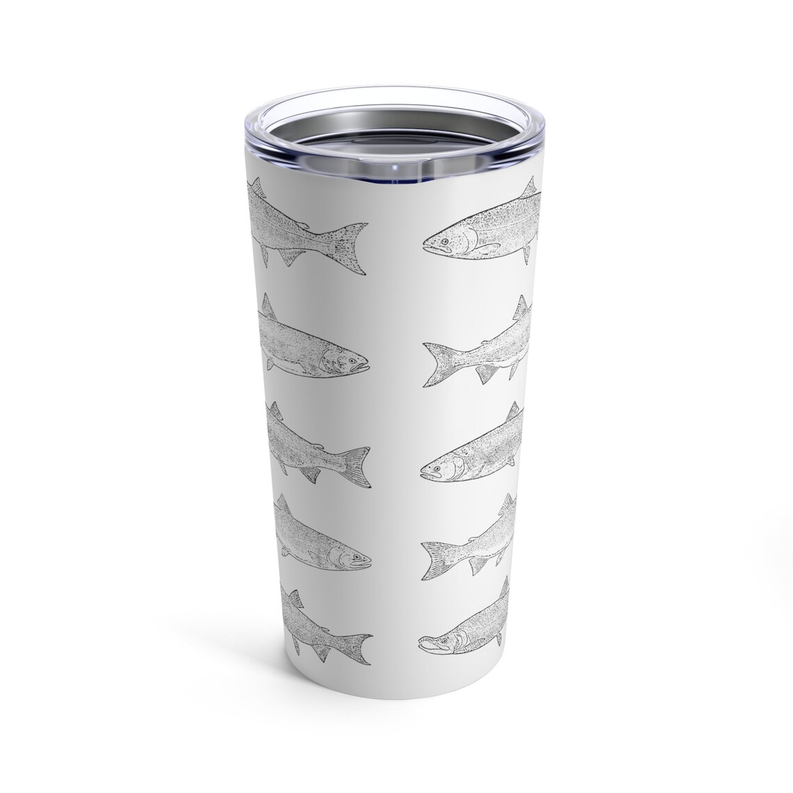 Pacific Salmon Species 20oz Insulated Travel Mug Chinook Salmon Fly ...