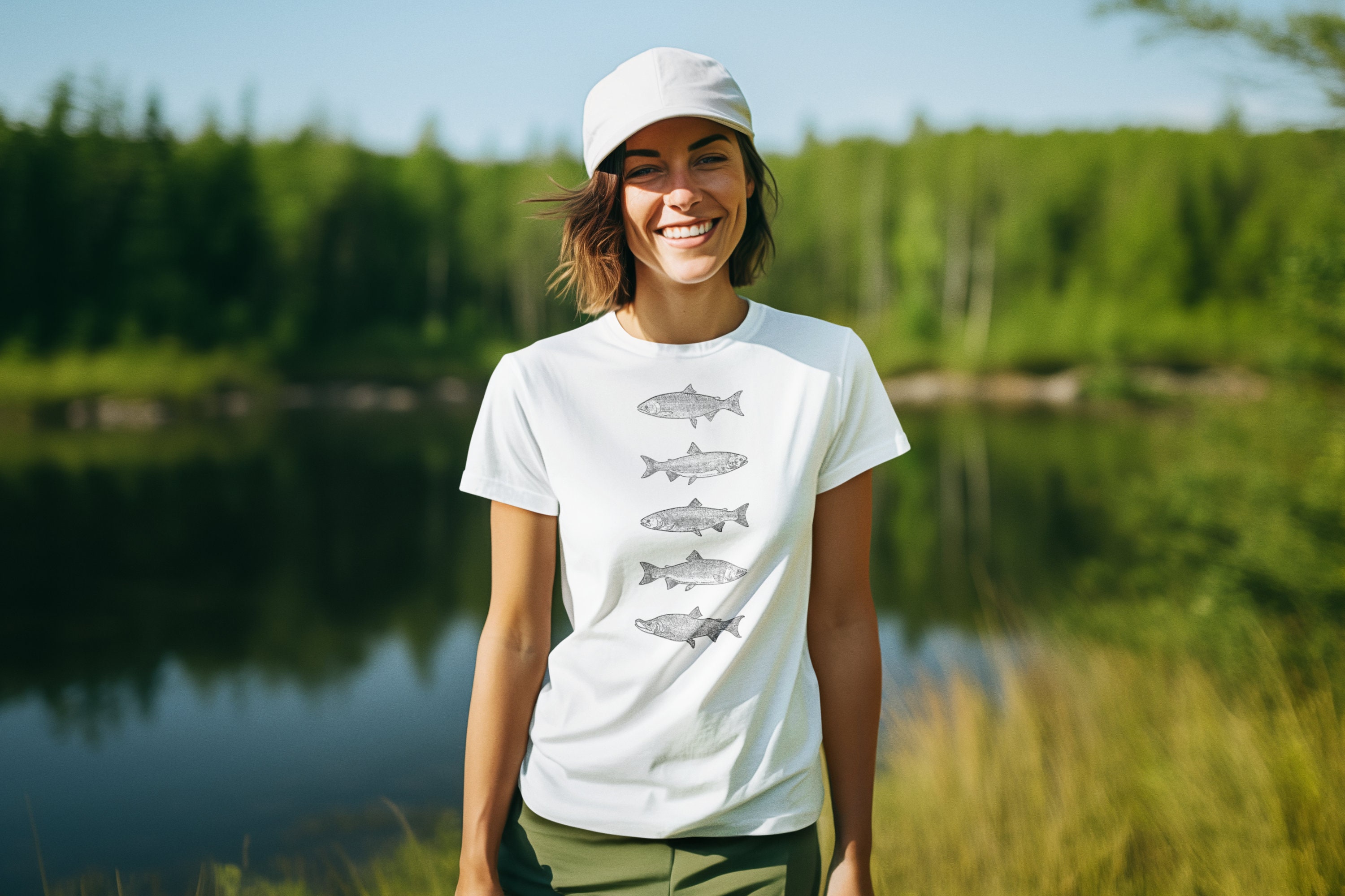 Salmon Species Unisex Cotton Tee Shirt for Nature and Fly Fishing ...