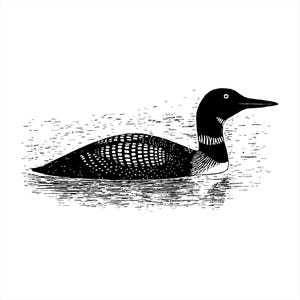 Common Loon Beer Can Glass-shaped Glass for Bird Lovers, Forestcore ...