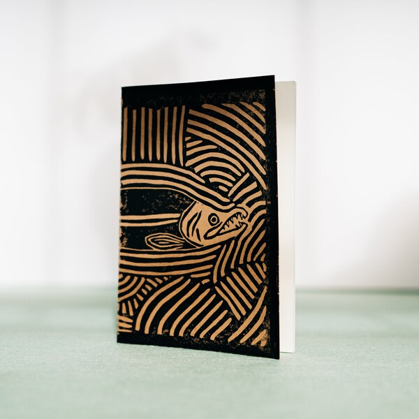 Fish Lino Print - Etsy