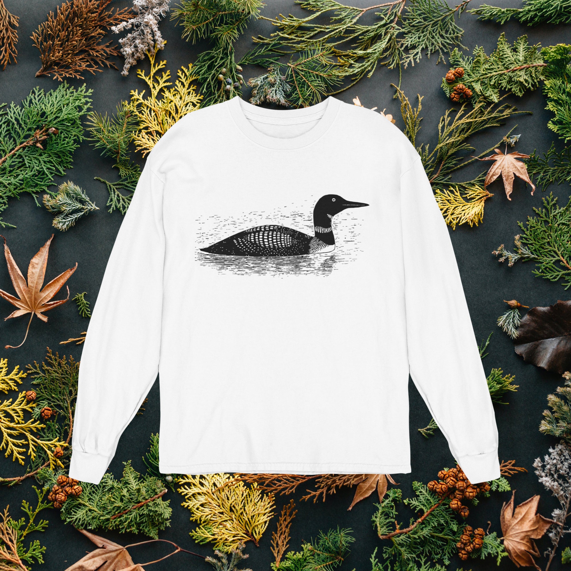 Common Loon Long Sleeve Tee Bird Shirts for Nature Lovers Gifts for ...