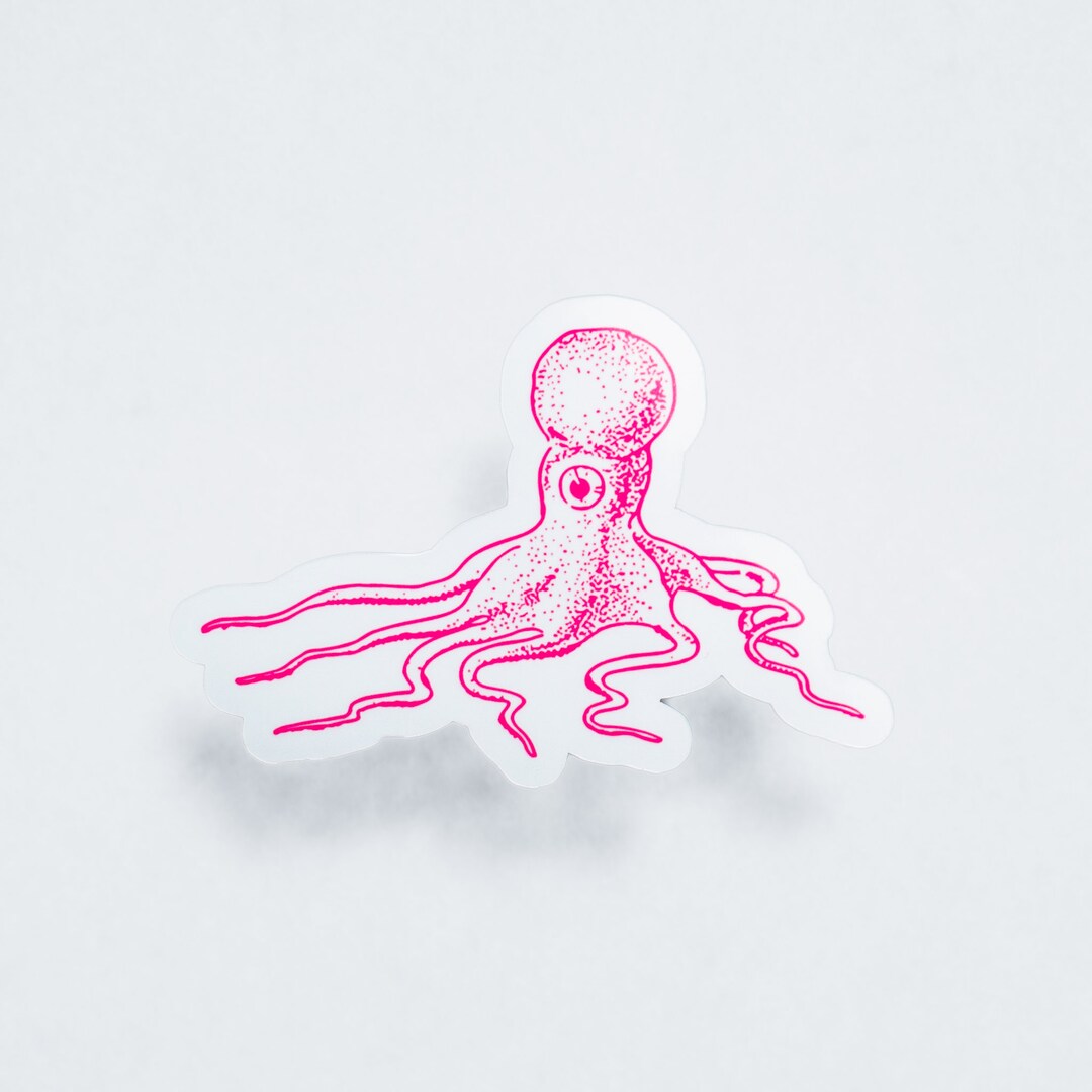 Magenta Octopus Vinyl Sticker Ocean Animal Stickers for Nature Lovers ...
