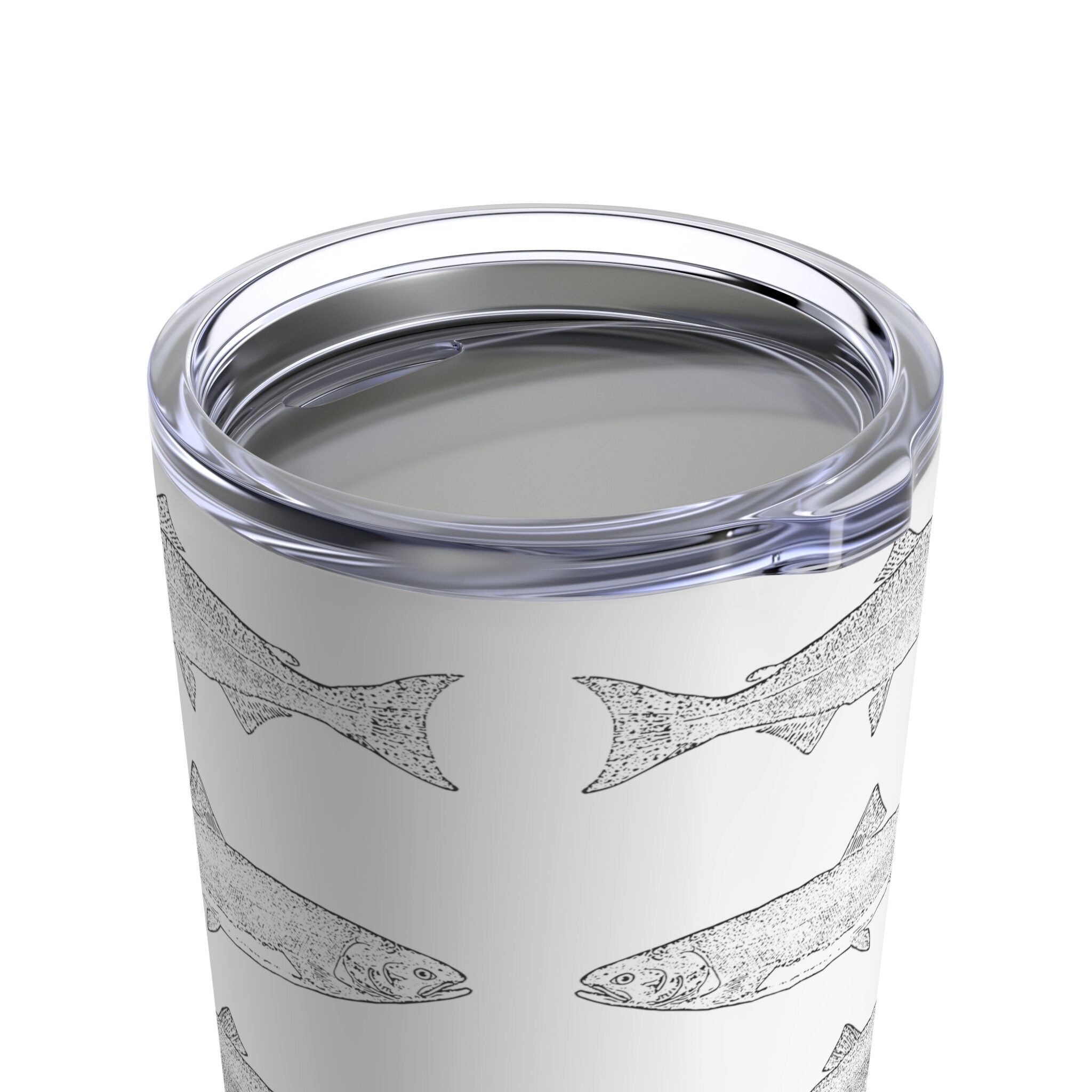 Pacific Salmon Species 20oz Insulated Travel Mug Chinook Salmon Fly ...