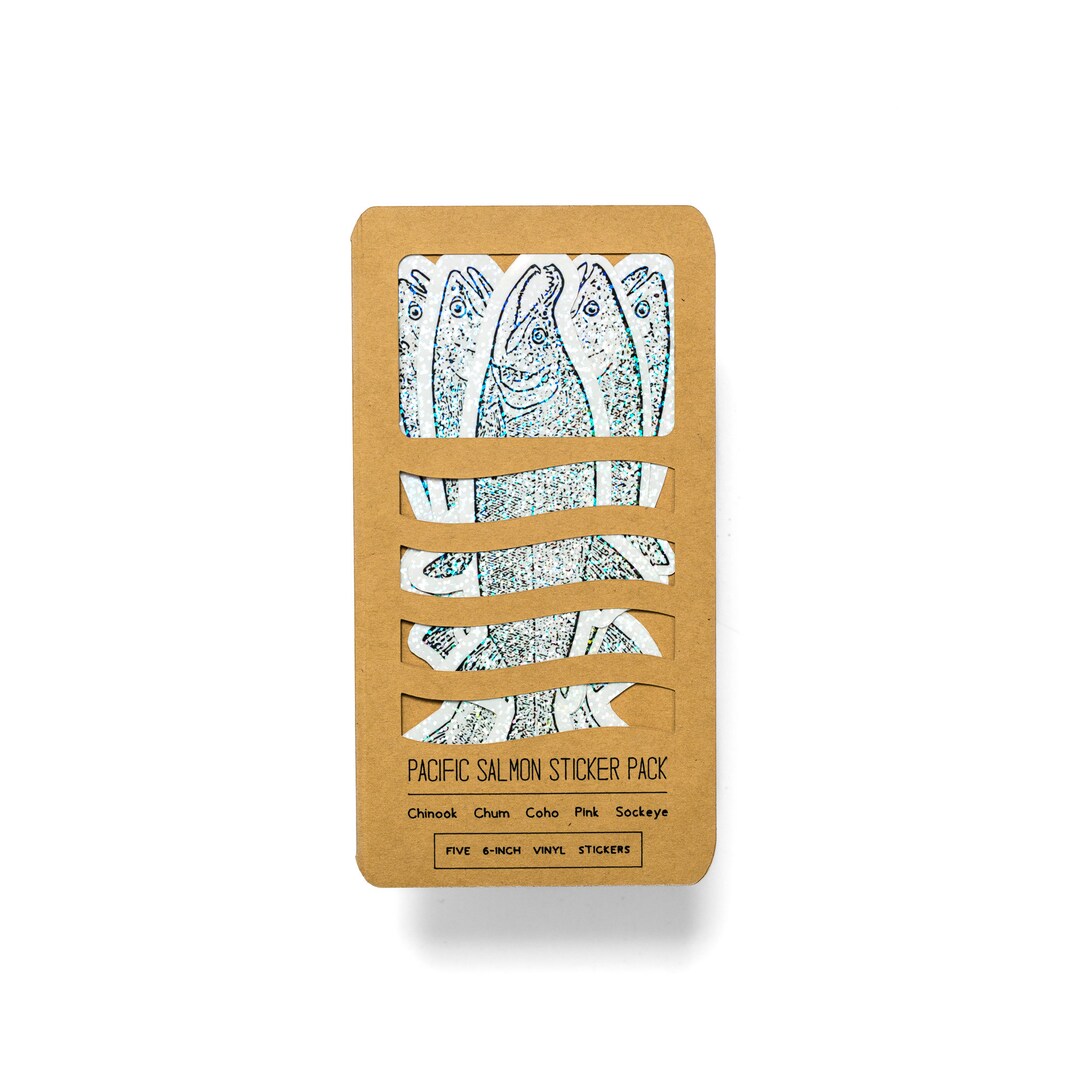 Pacific Salmon Vinyl Sticker Pack Fly Fishing Decals for Outdoor ...