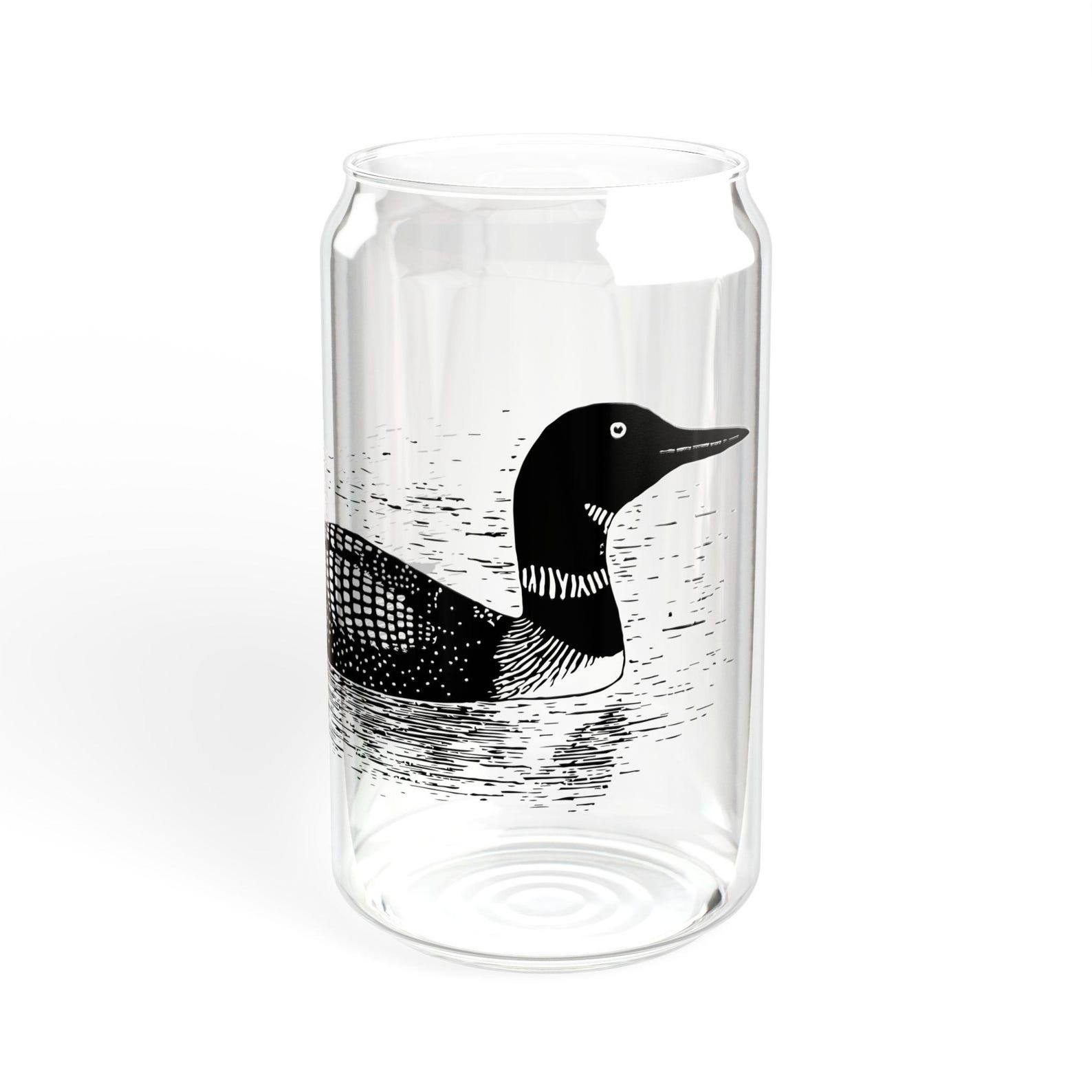 Common Loon Beer Can Glass-shaped Glass for Bird Lovers, Forestcore ...