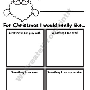 Dear Santa Draw Letter. Dear Santa Draw Christmas List. Christmas ...